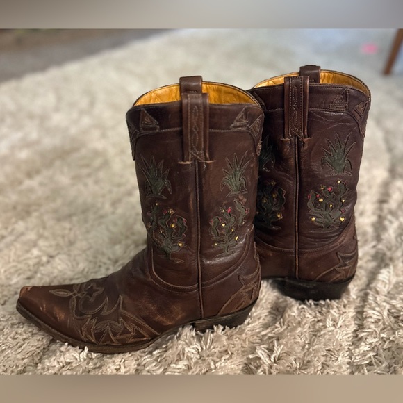 Old Gringo | Shoes | Old Gringo Vintage Floral Cactus Brown Cowgirl ...
